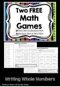 4th Grade Common Core Math Games {Free} - Teaching with Jennifer Findley
