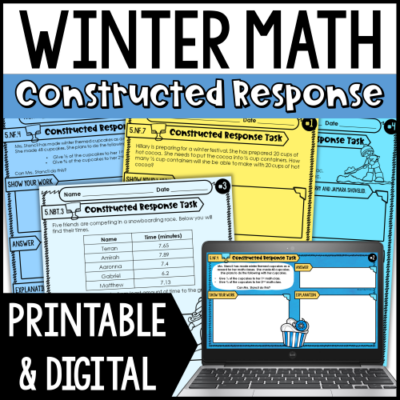 Free Constructed Response Math Tasks (Winter-Themed)