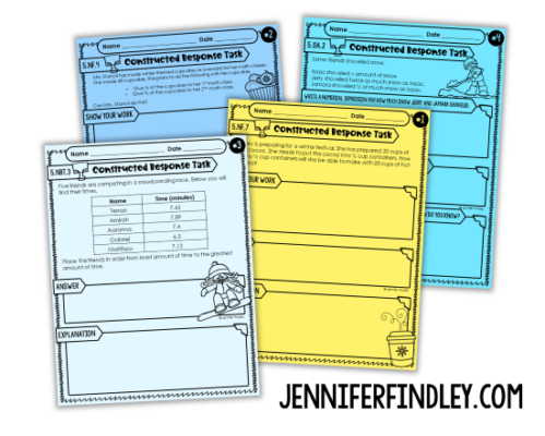 Free Constructed Response Math Tasks (Winter-Themed)