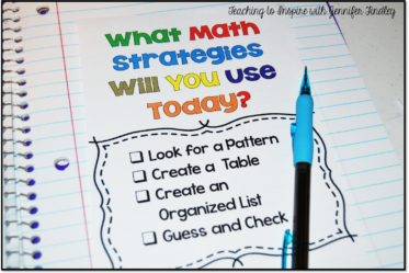 Math Problem Solving Strategies - Teaching with Jennifer Findley