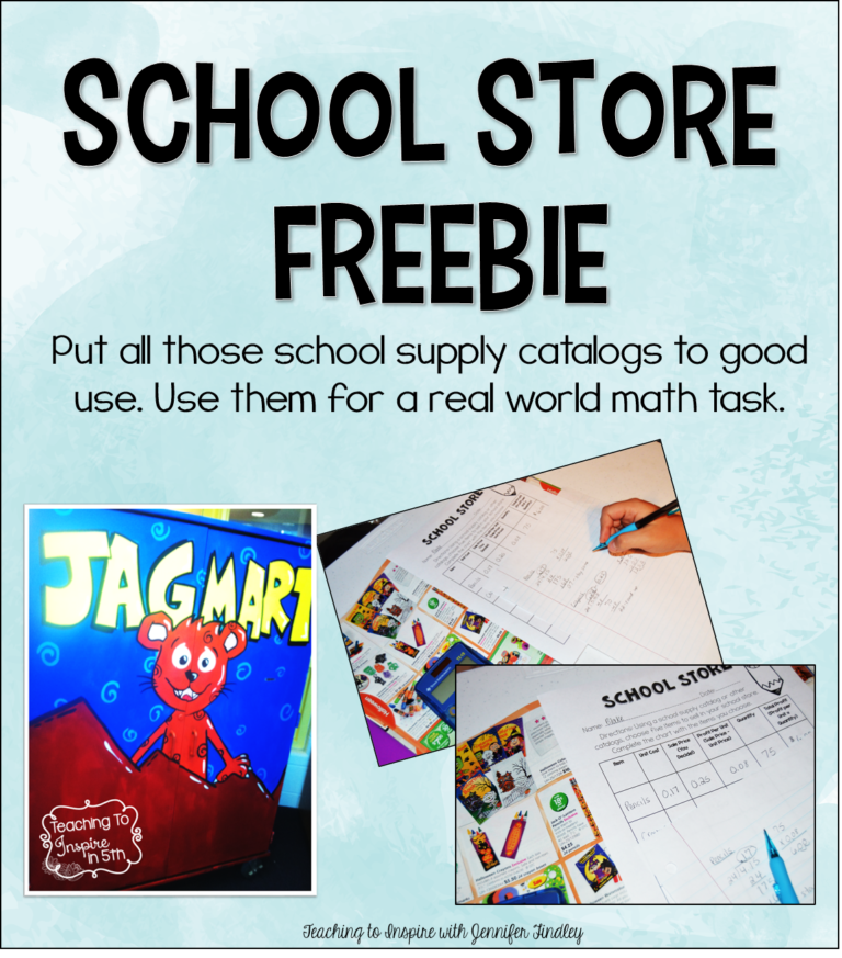 School Store Math Freebie {Real World Math Task} - Teaching with ...