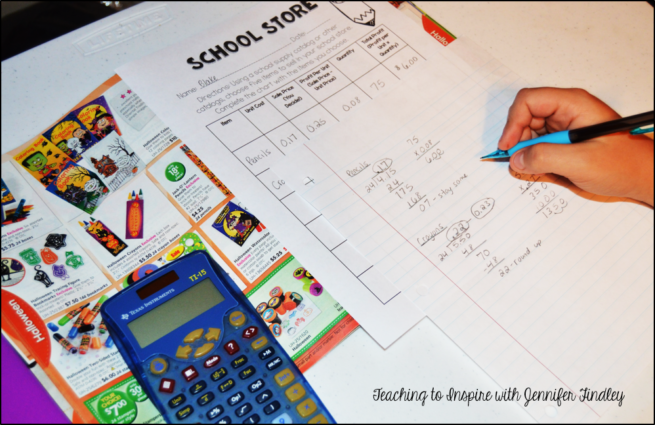 School Store Math Freebie {Real World Math Task} - Teaching with ...