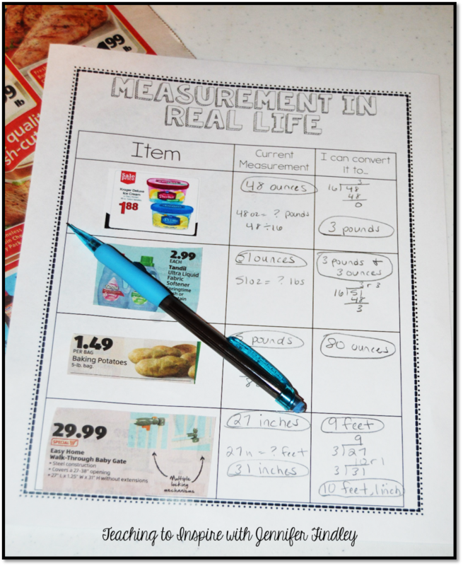 Measurement Conversions Activity {Freebie} - Teaching with Jennifer Findley