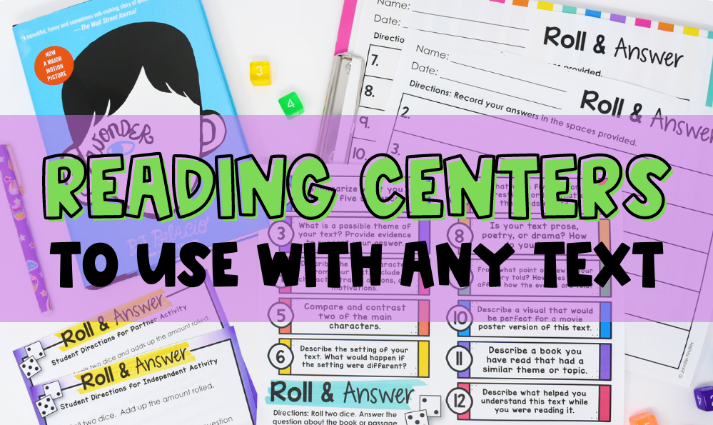 4th and 5th Grade Reading Center {Low Prep and FREE!} - Teaching with ...