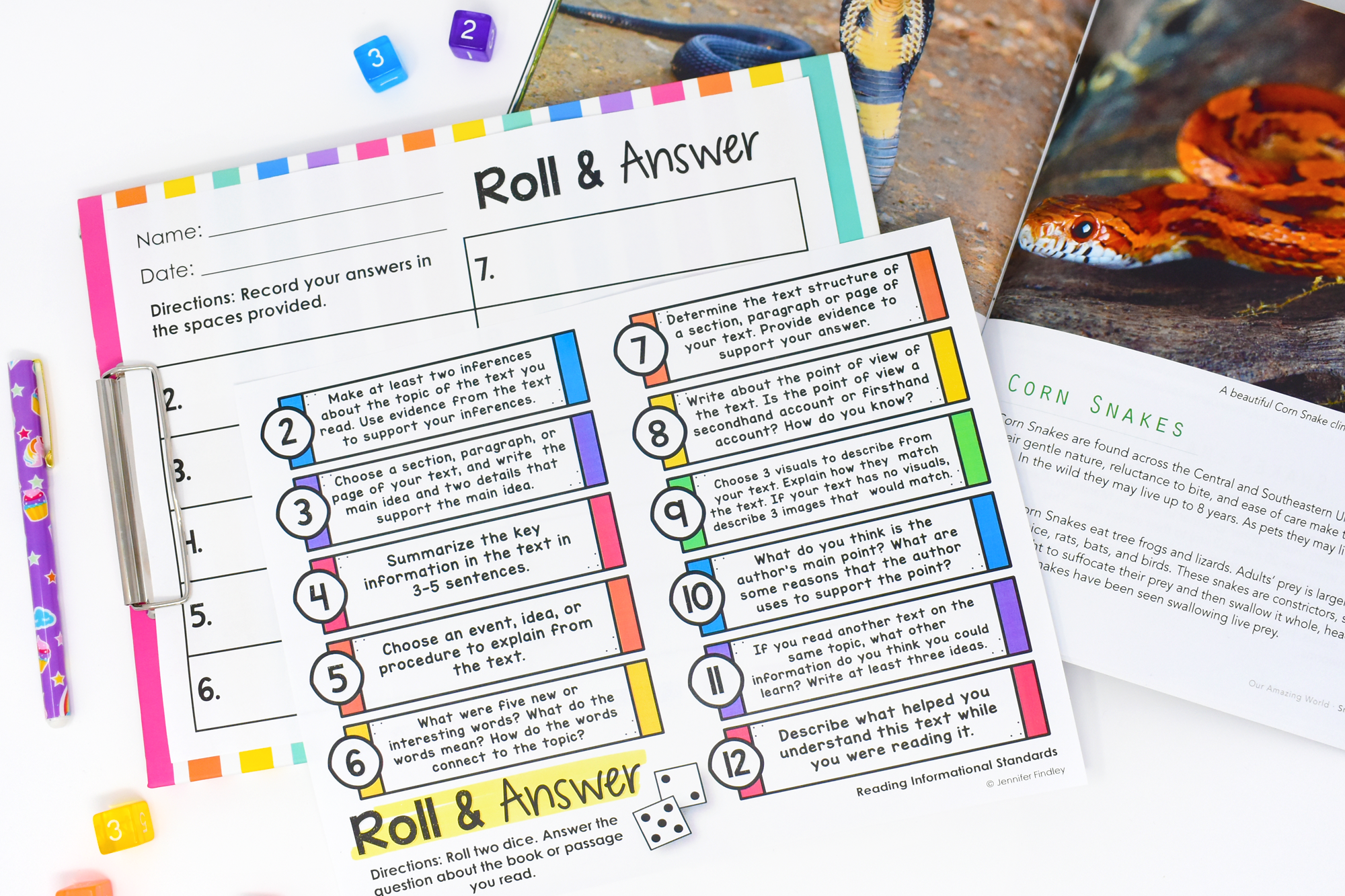 4th and 5th Grade Reading Center {Low Prep and FREE!} - Teaching with ...