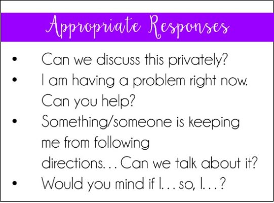 A Simple Strategy to Stop Arguing and Talking Back - Teaching with ...