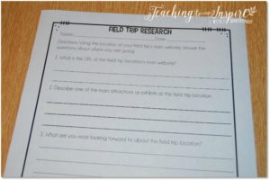 Field Trip Activities {Free Field Trip Resources} - Teaching with ...
