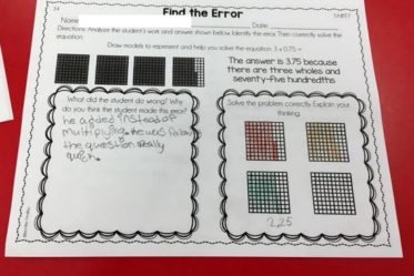 Implementing Math Error Analysis in Your Classroom {Freebie Included ...