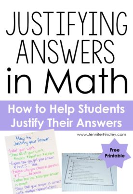 Teaching Students How to Justify Answers in Math - Teaching with ...