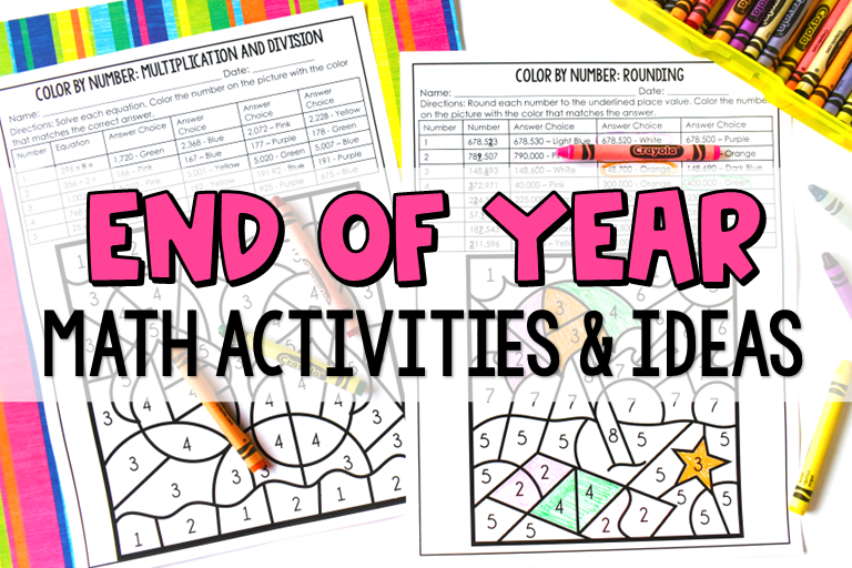 FREE End of the Year Activities for 4th and 5th Grade