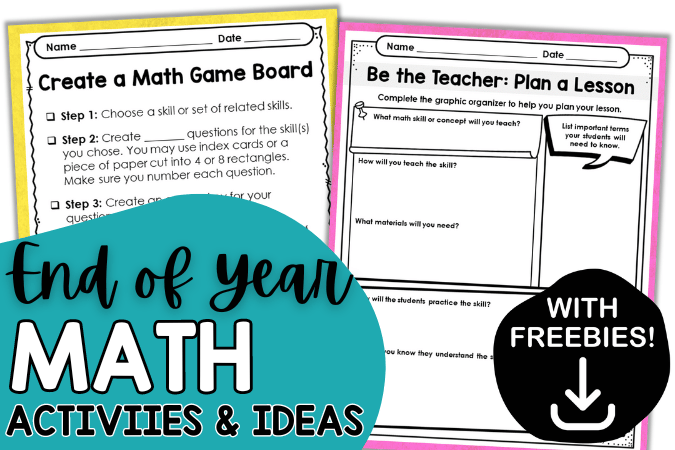 End of Year Math Activities and Ideas (Upper Elementary)