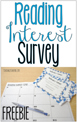 Engaging Reading Interest Survey Activity {Free}