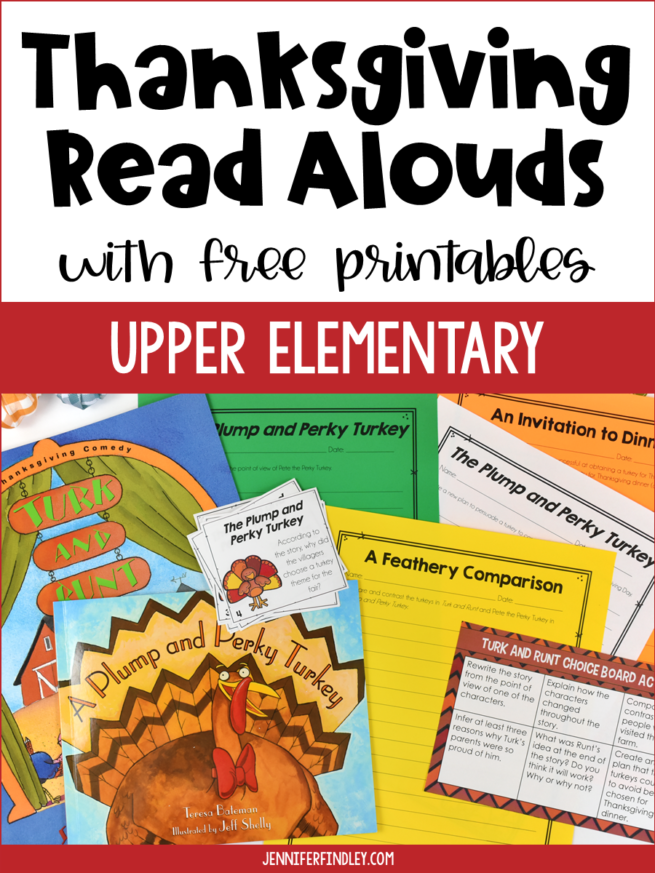 Thanksgiving Read Alouds for Upper Elementary {Free Printables ...