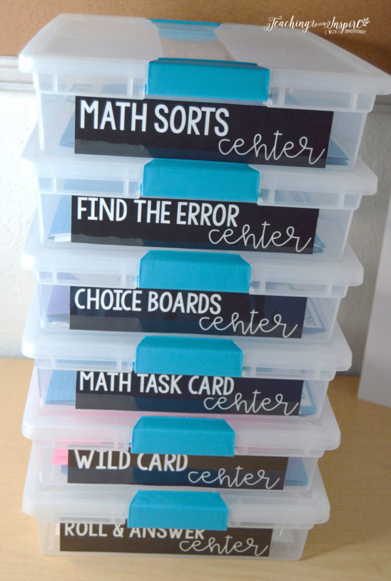 Organizing Math Centers - Teaching with Jennifer Findley