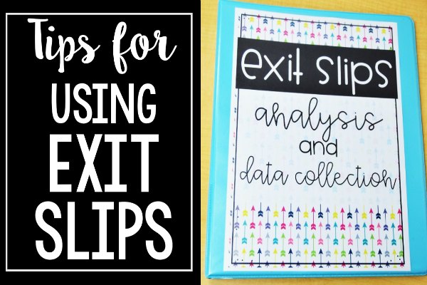 Tips for Using Exit Slips in Upper Elementary - Teaching with Jennifer ...