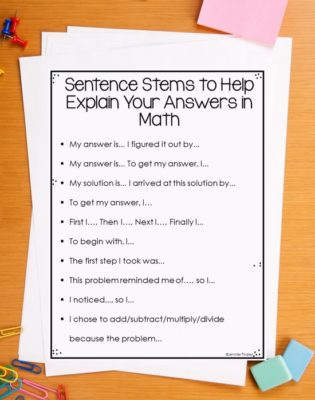 Explaining Answers in Math: How to Help Your Students Explain Their ...