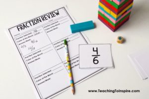 Free Fraction Game | Jenga Fraction Review - Teaching with Jennifer Findley
