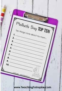 Mother's Day Gift Ideas and Activities for Upper Elementary - Teaching ...