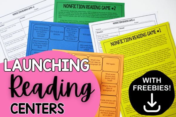 Reading Centers for Upper Elementary