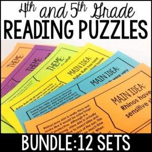 Free 4th and 5th Grade Reading Activities - Teaching with Jennifer Findley