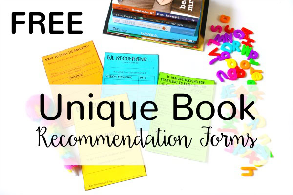 Free Book Recommendation Templates - Teaching with Jennifer Findley