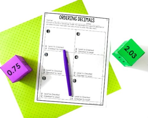 Free Decimal Activities - Teaching with Jennifer Findley