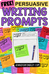 Engaging Persuasive Writing Prompts (Free Download)