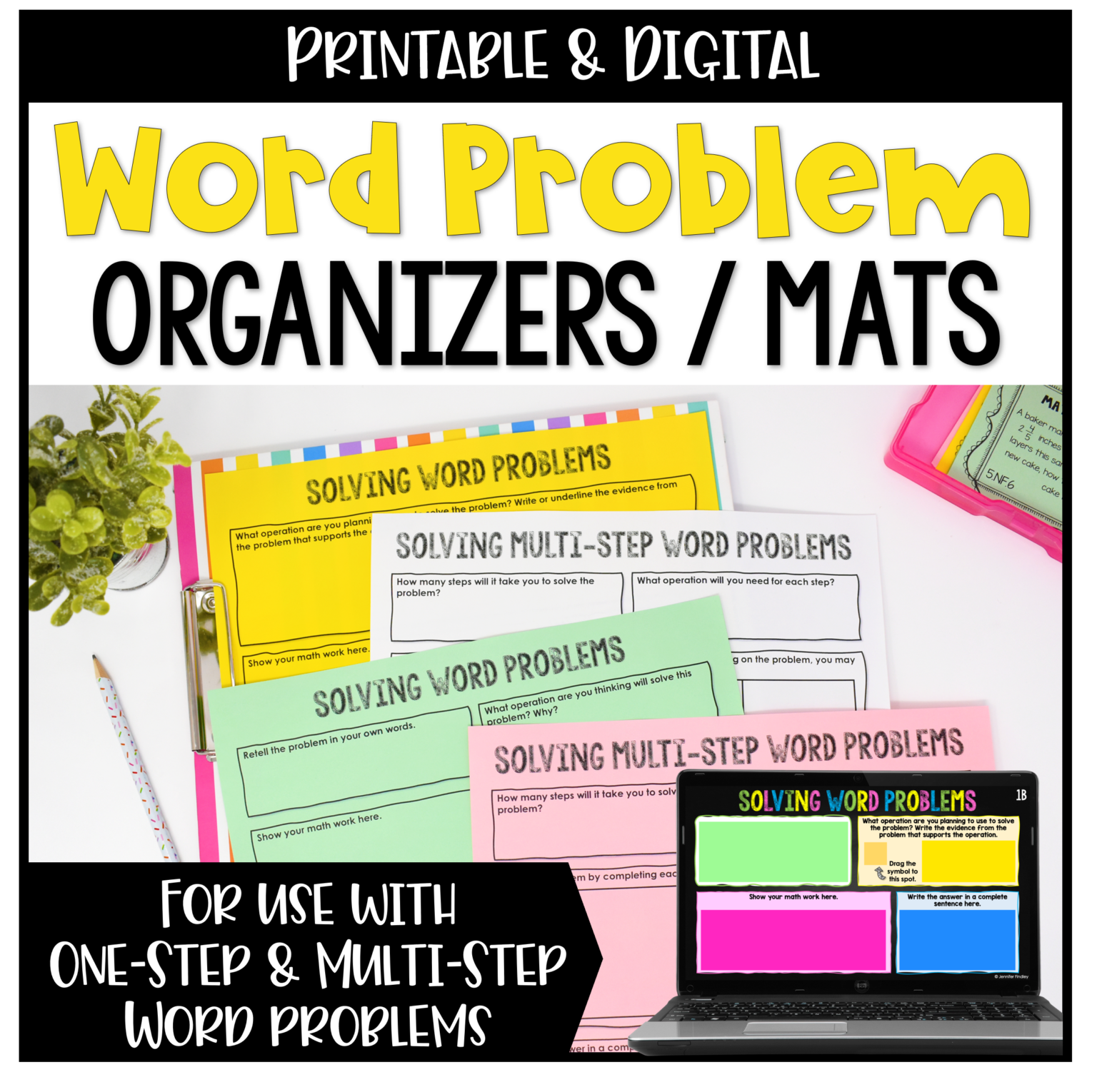 Word Problem Strategies : Analyzing Word Problems with Free Organizers/Mats