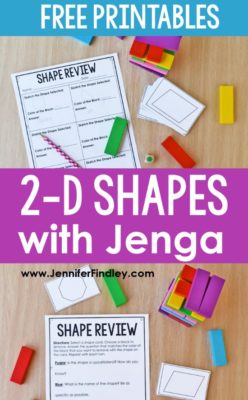 2-D Shapes Game with Jenga Blocks | Free Printables - Teaching with ...