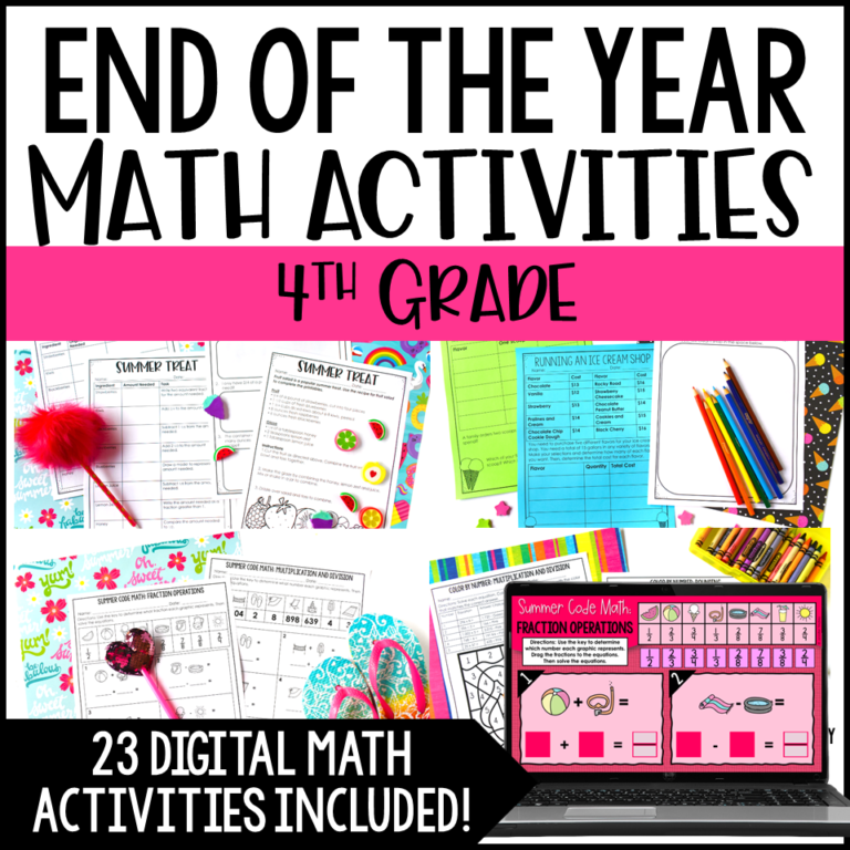 FREE End of the Year Activities for 4th and 5th Grade