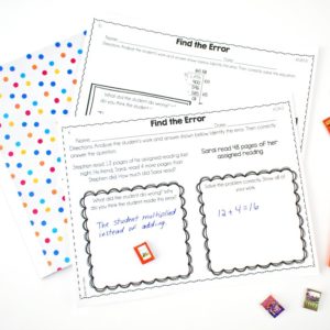 Implementing Math Error Analysis in Your Classroom {Freebie Included ...