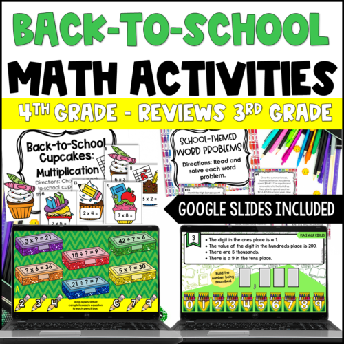 Free Back to School Math Activities - Teaching with Jennifer Findley