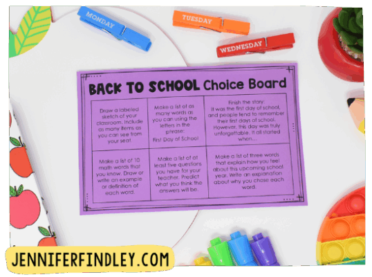 First Day of School Activities for Morning Work (Free Printables)