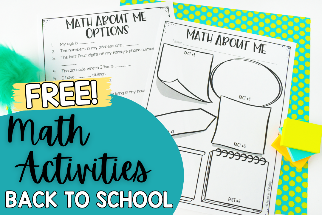 Free Back to School Math Activities - Teaching with Jennifer Findley