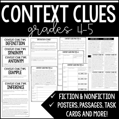 Free Context Clues Activity for Grades 4-5 - Teaching with Jennifer Findley