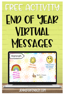 Free Digital End of Year Activity - Student Message Exchange