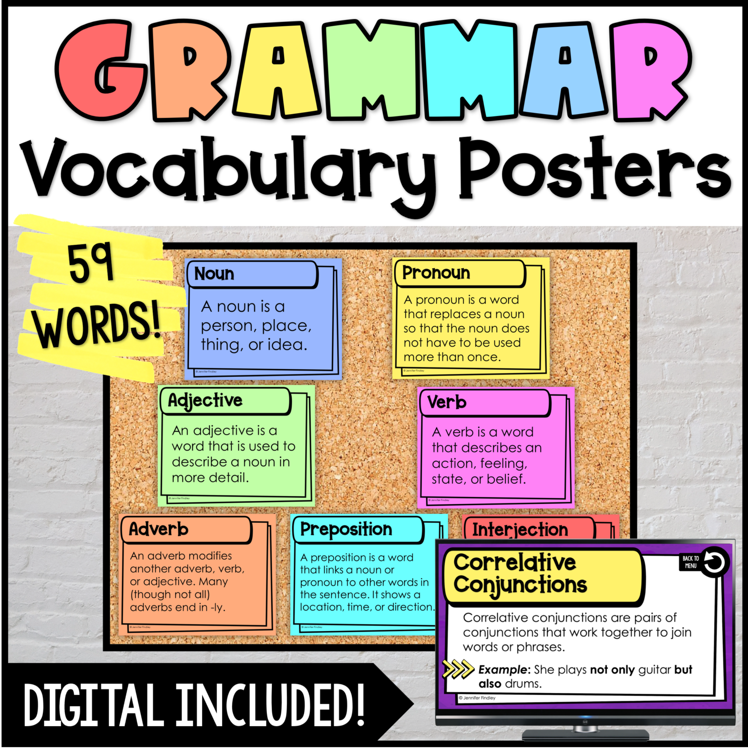 Free Grammar Posters - Grammar Vocabulary
