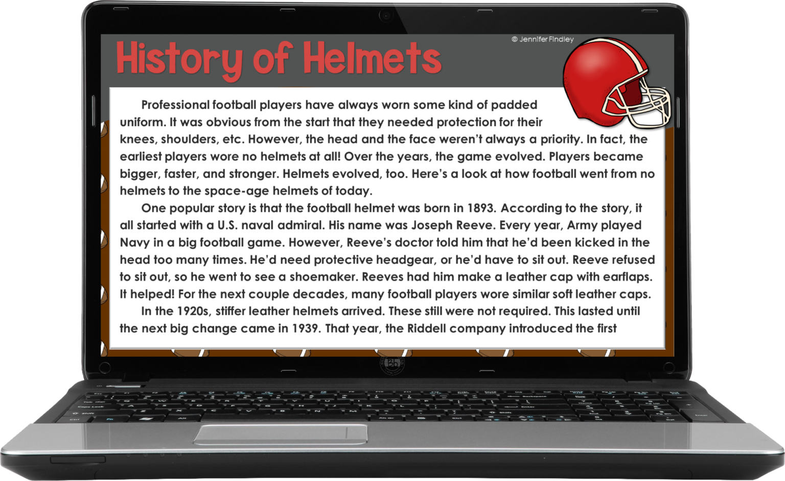 Free Football Activity - Reading Activity for Grades 4-5