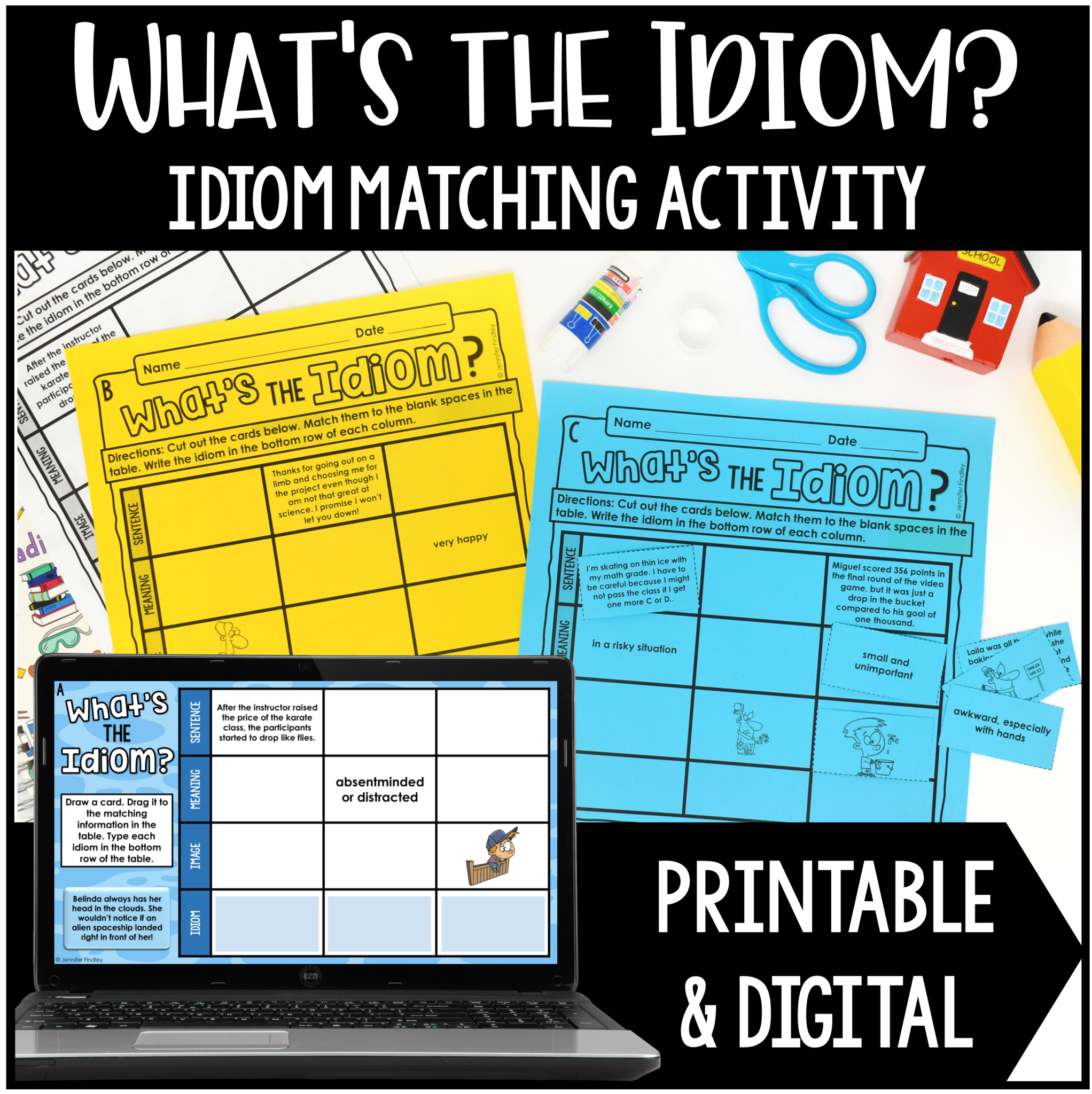 Free Idiom Activities for 4th-5th Grade Grammar