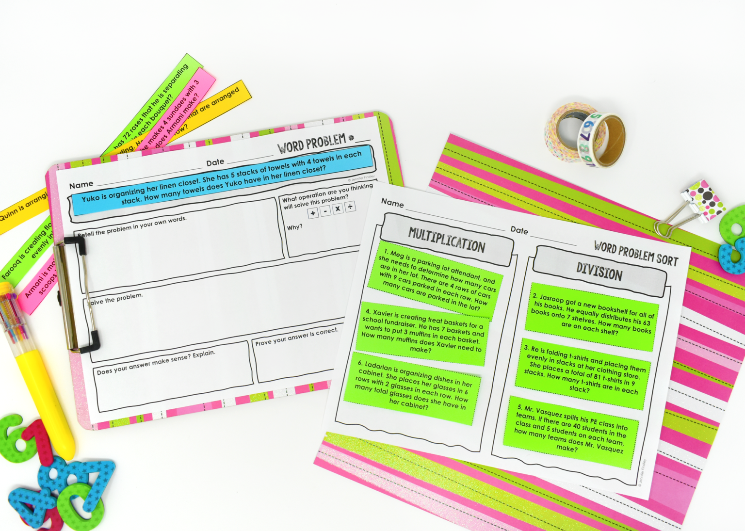 Free Word Problems for Math Intervention Activities - Teaching with ...