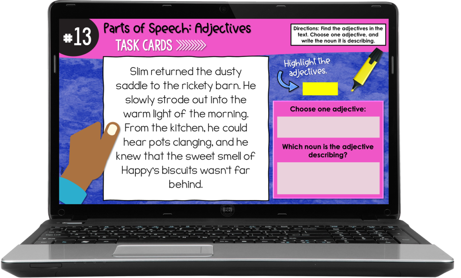 Free Parts of Speech Task Cards - Teaching with Jennifer Findley
