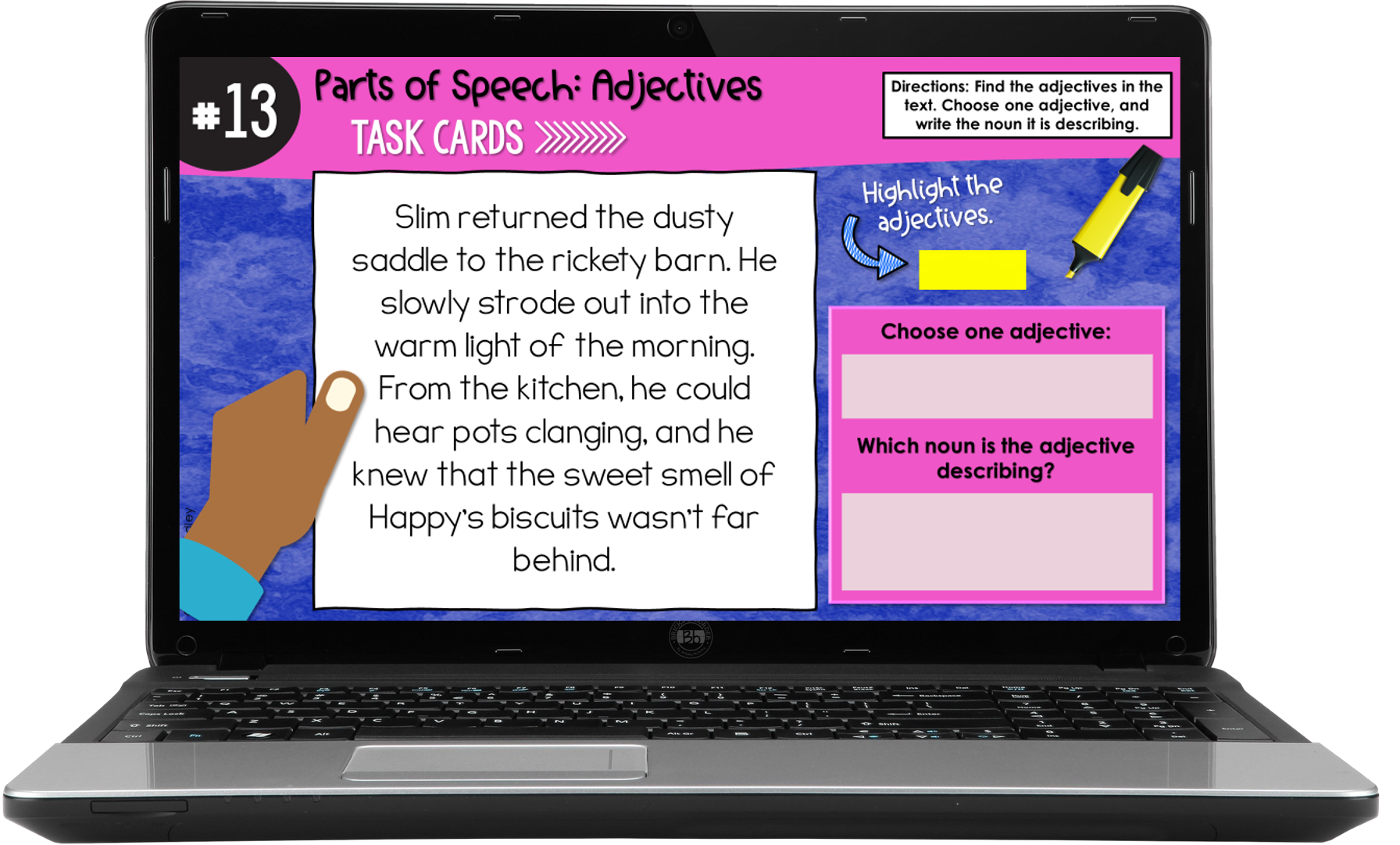 Free Parts of Speech Task Cards - Teaching with Jennifer Findley