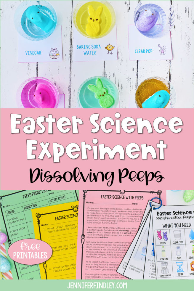 Easter Science Experiment: Dissolving Easter Peeps - Teaching with ...