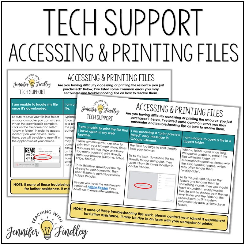Tech Support - Teaching with Jennifer Findley