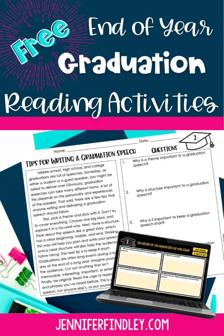 Free End of Year Activity - Graduation Reading Activity