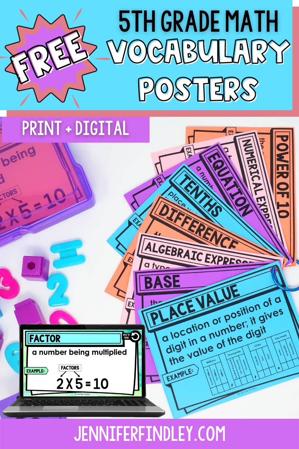 Free 5th Grade Math Vocabulary Posters Free 5th Grade Math Vocabulary Posters
