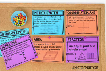 Free 5th Grade Math Vocabulary Posters