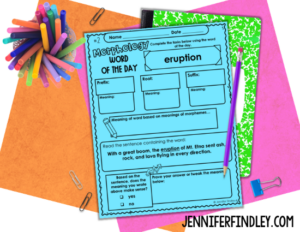 Morphology Word of the Day Activity (Free Templates)