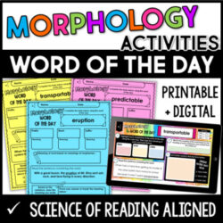 Morphology Word of the Day Activity (Free Templates)