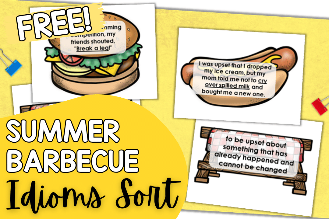 Free End of Year Literacy Activity - Idioms Sort